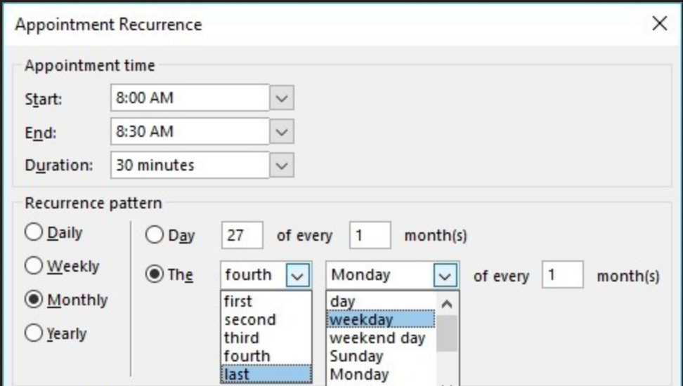 Find the next nth DayOfWeek for a given month – Code New England